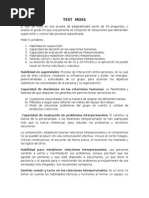 Manual de Interpretación Test Moss | PDF | Toma de decisiones | Evaluación