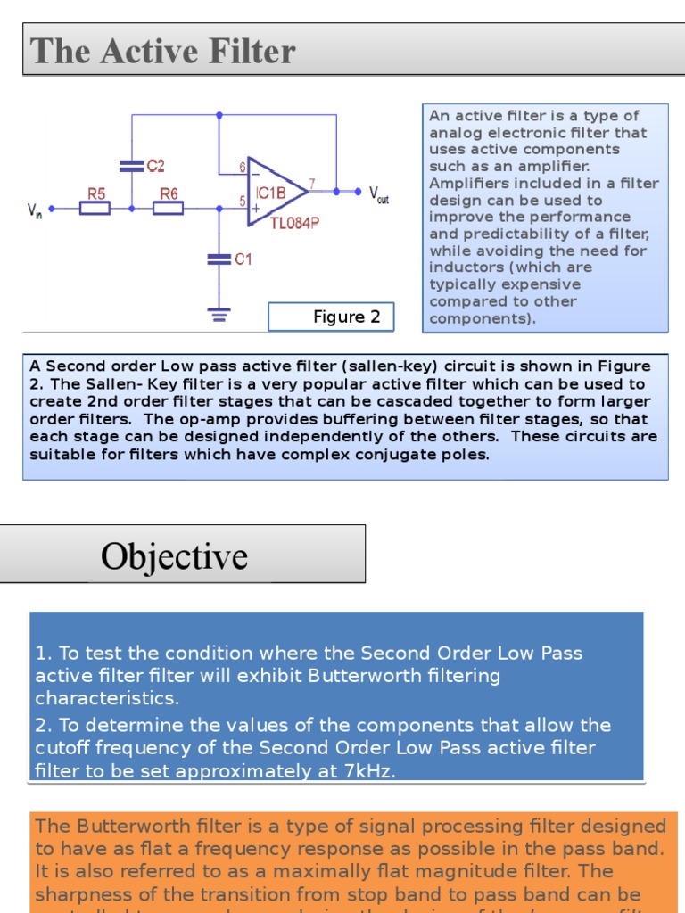 The Active Filter | PDF | Low Pass Filter | Electronic Filter
