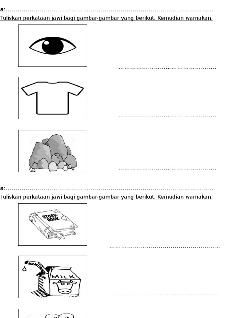 Latihan Jawi Pra Sekolah | PDF