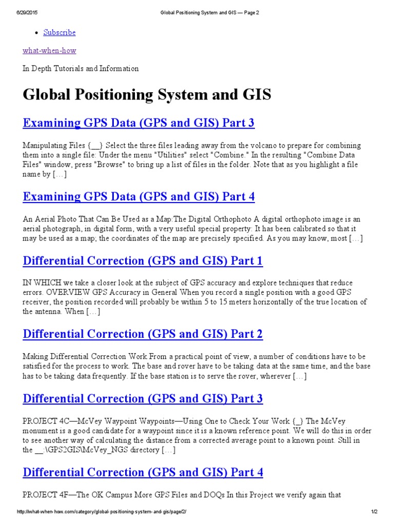 Global Positioning System and GIS: Subscribe | PDF | Geographic Information System | Global ...