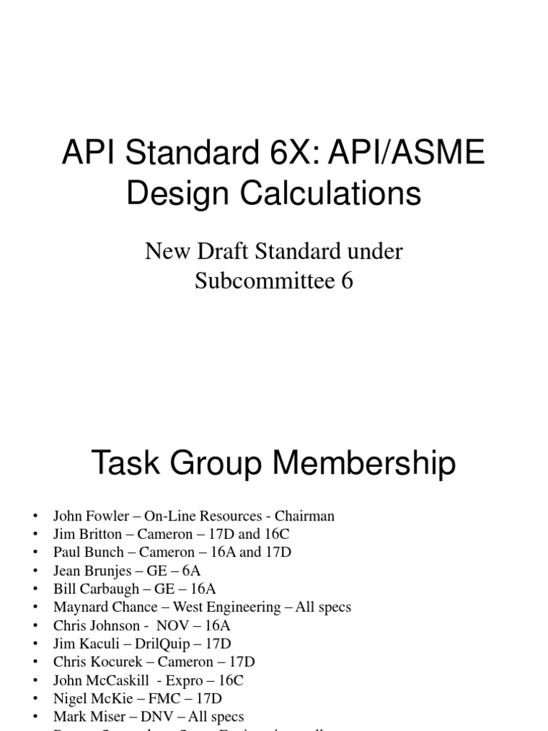 API 6X Design Calculations | PDF | Strength Of Materials | Yield ...