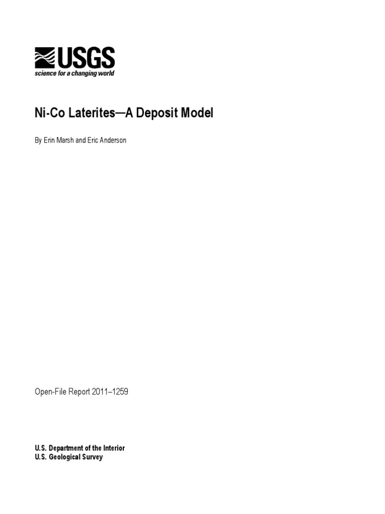 Ni-Co Laterites - A Deposit Model by USGS | PDF | Nickel | Weathering