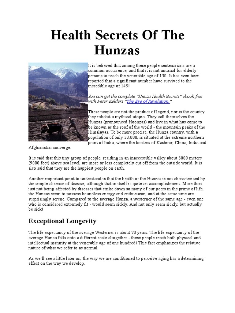Health Secrets of The Hunzas | PDF | Breads | Dough