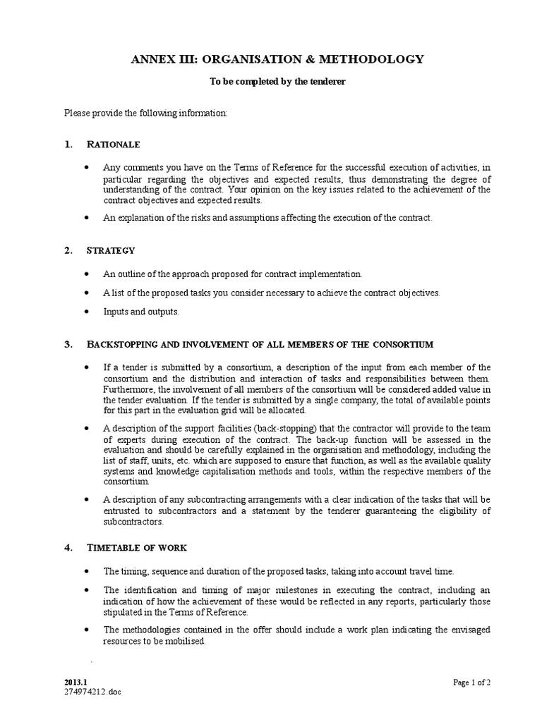 Annex III - Organisation and Methodology-1 | PDF | Evaluation | Cognition