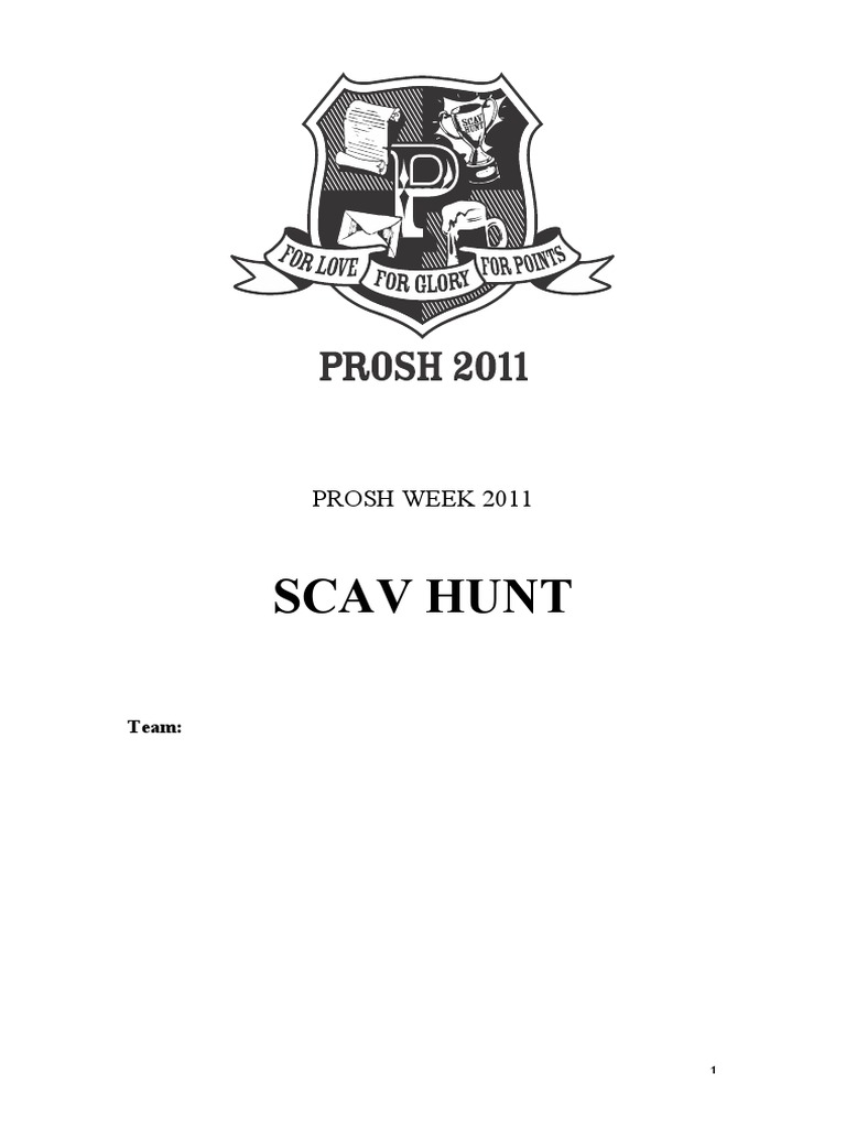 Scav Hunt 2011 | PDF | Leisure