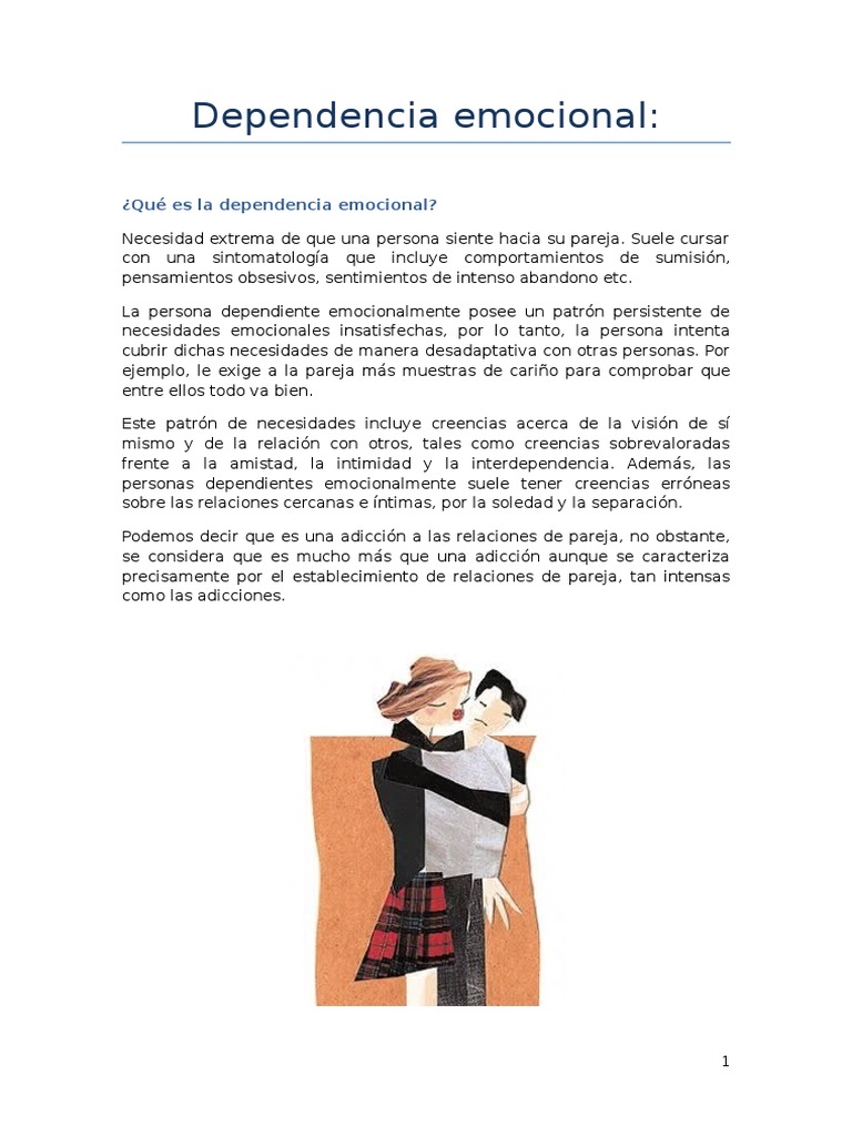Dependencia Emocional (Paciente) | PDF | Amor | Las emociones