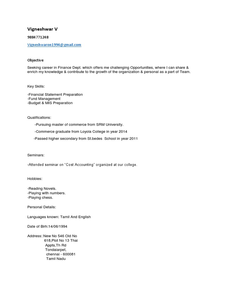 Vigneshwar V PDF | PDF
