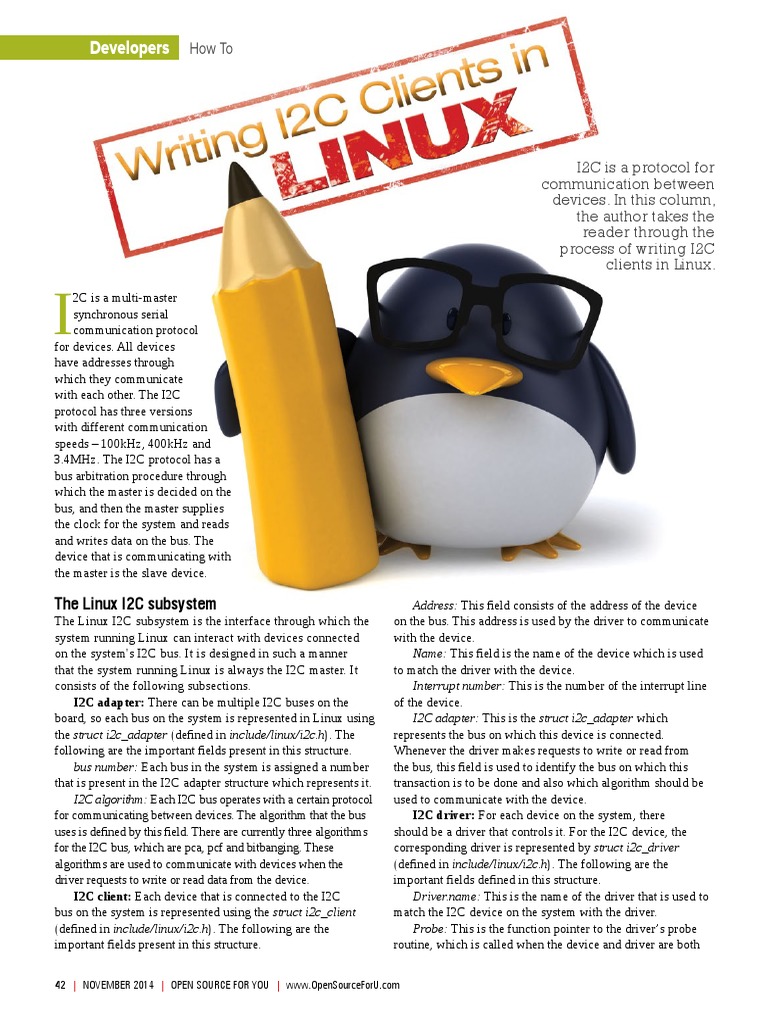 42-45 - Linux I2C | PDF | Device Driver | Computer Data