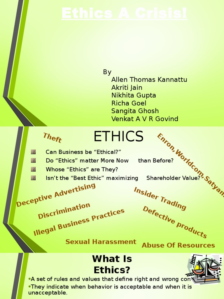 Ethics - Group Dynamics | Download Free PDF | Behavior | Value (Ethics)