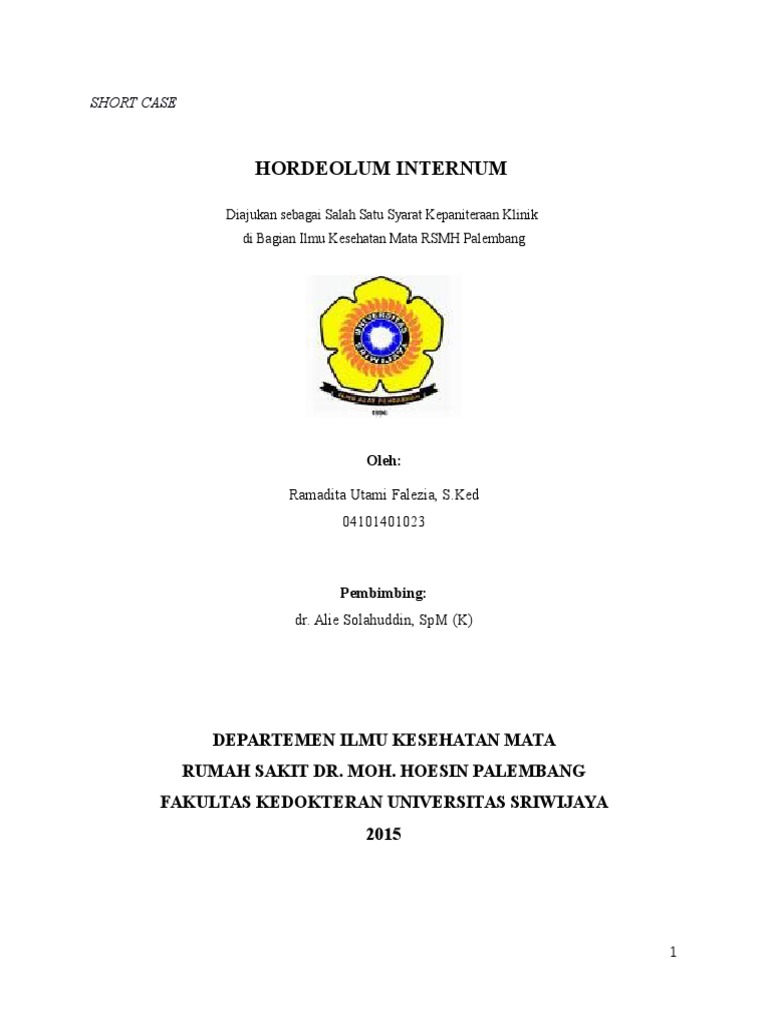 Case Hordeolum Internum | PDF