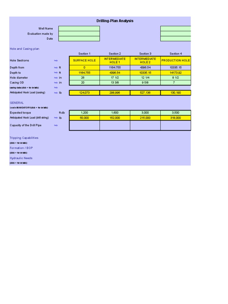 Rig Size Calculator | Download Free PDF | Drilling Rig | Casing (Borehole)
