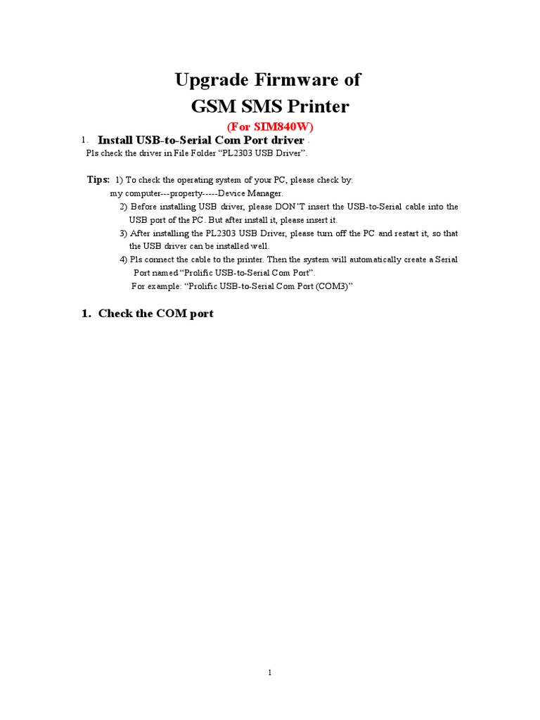 Steps For Uploading Firmware and Configurations - PrinterSetup | PDF ...