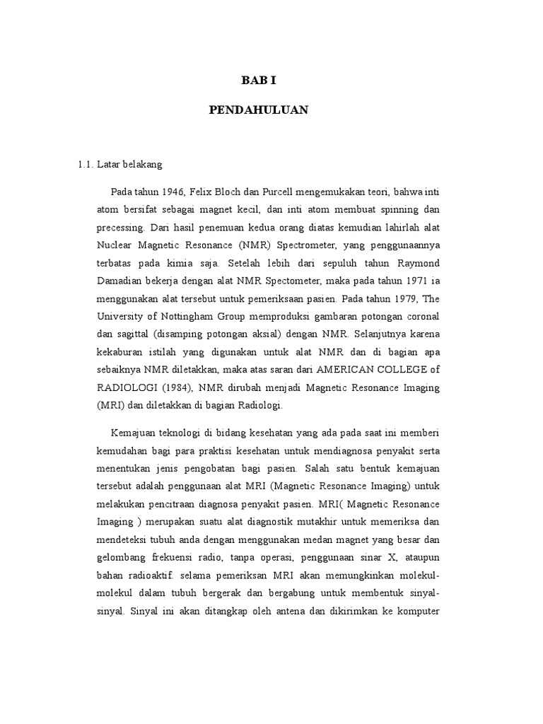 Cara Kerja dan Proses MRI | PDF