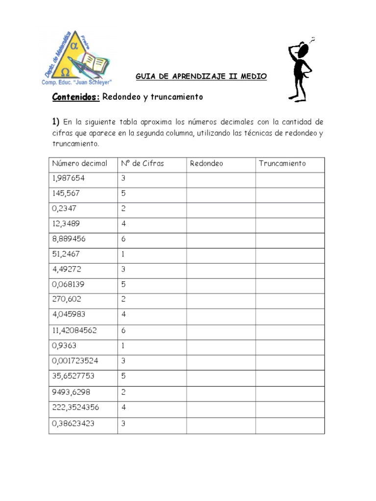 Guía Redondeo y Truncamiento | PDF | Informática | Tecnología