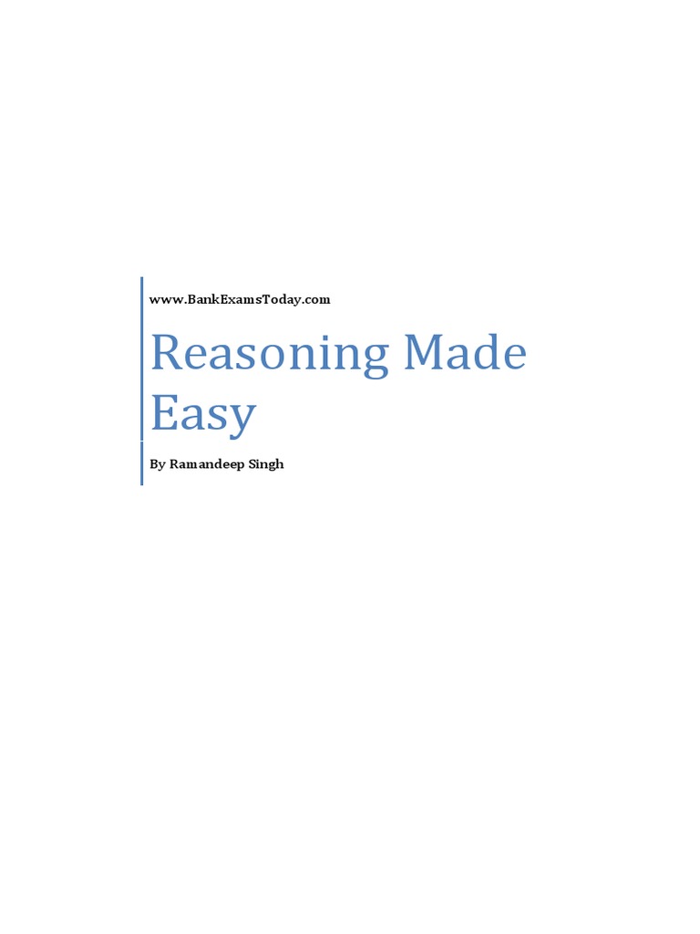 Reasoning Book PDF | PDF | Tournament