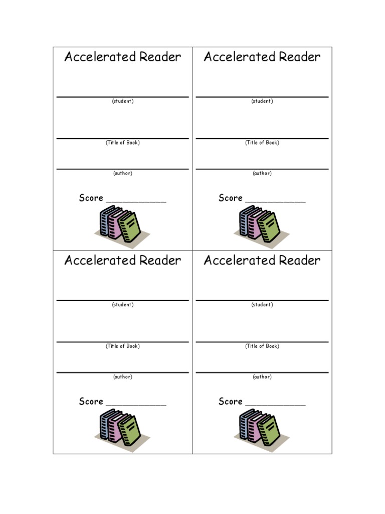 Accelerated Reader Test Slip | PDF