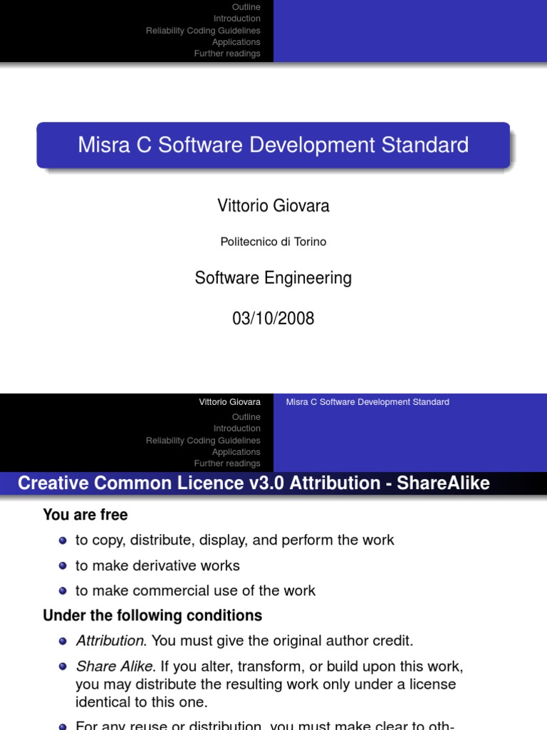 Slides Misra C Software Development Standard Pdf C Programming Language Systems 