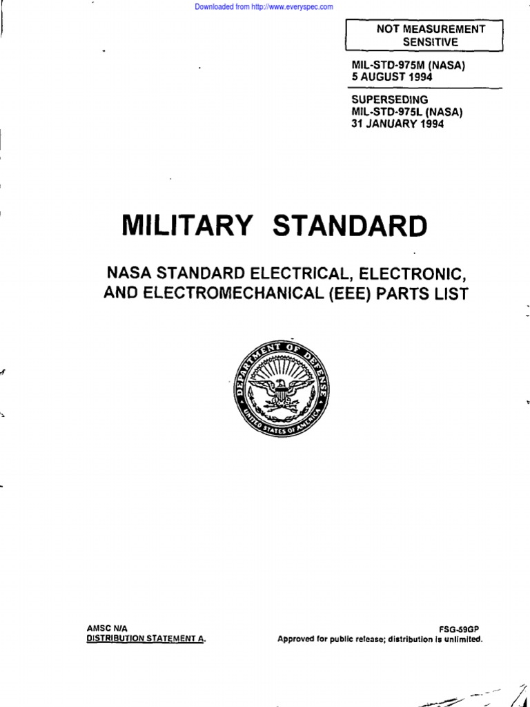 Mil STD 975m | PDF | Electrical Connector | Capacitor