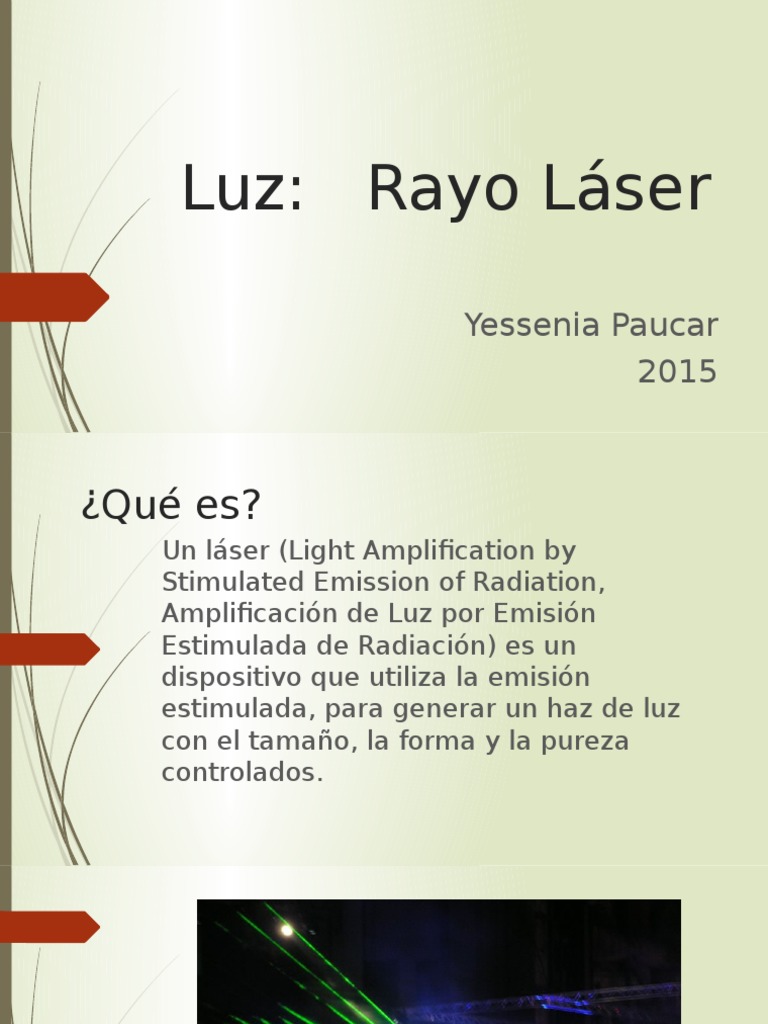 Rayo Laser | Láser | Radiación electromagnética