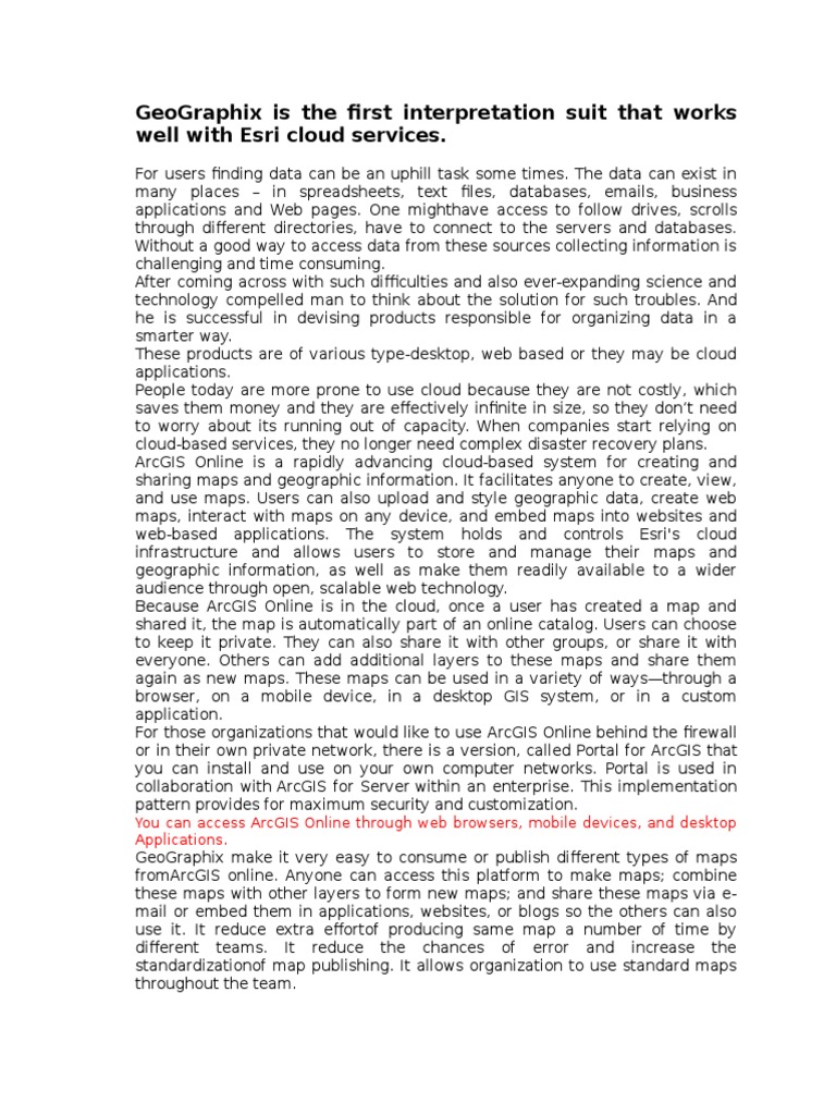 Enabling Easy Access, Discovery and Sharing of Geospatial Data Through ...