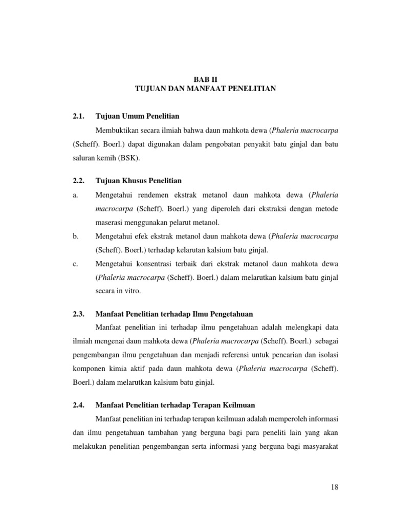 Tujuan Dan Manfaat Penelitian PDF | PDF | Sains & Matematika