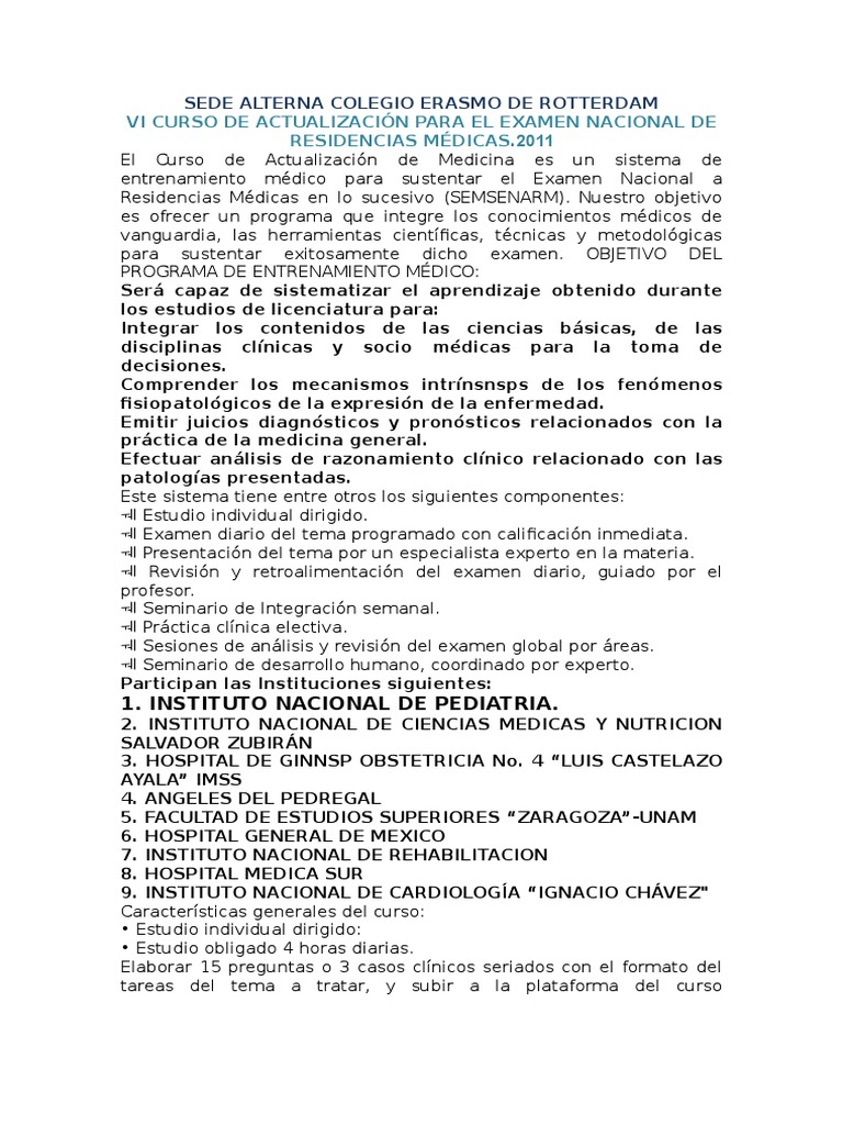 Temario Enarm Inp | PDF | Cromosoma | Medicina