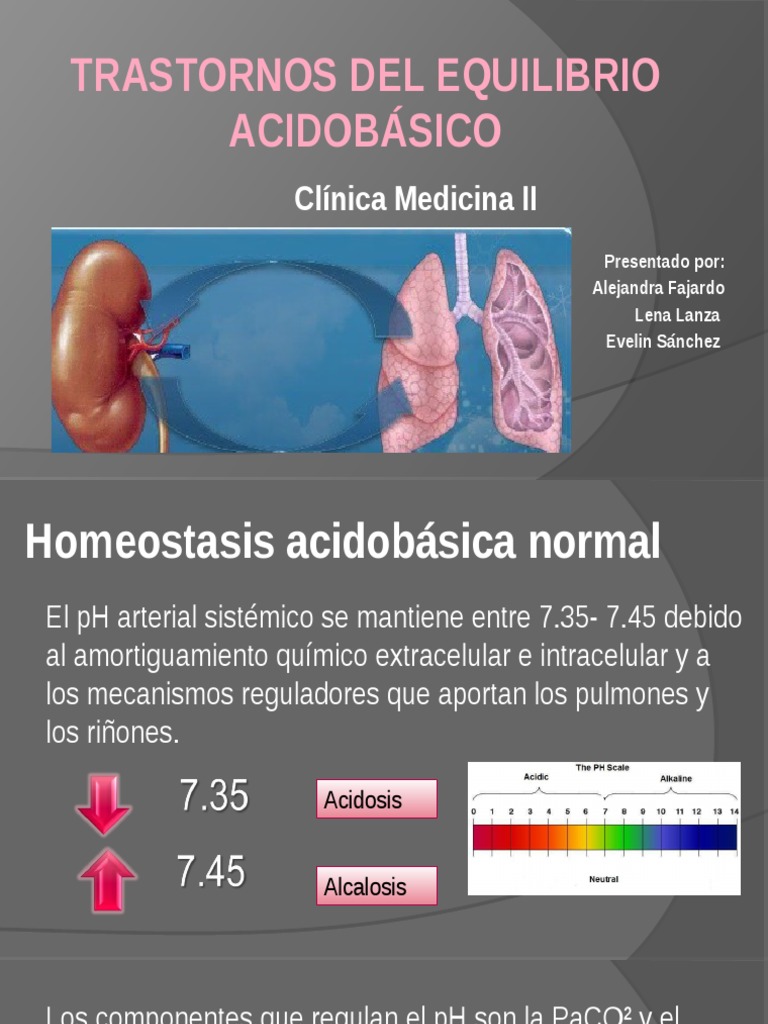 Trastornos Del Equilibrio Acidobásico | PDF | Especialidades Medicas | Fisiología