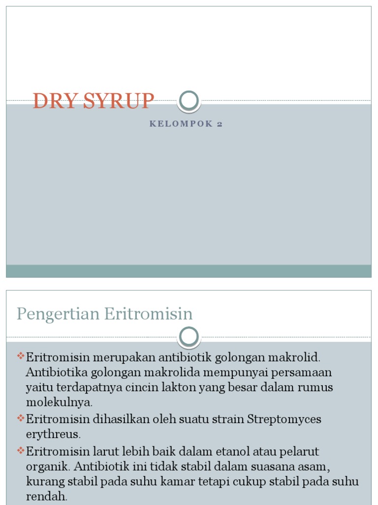 Dry Syrup | PDF | Kesehatan Holistik