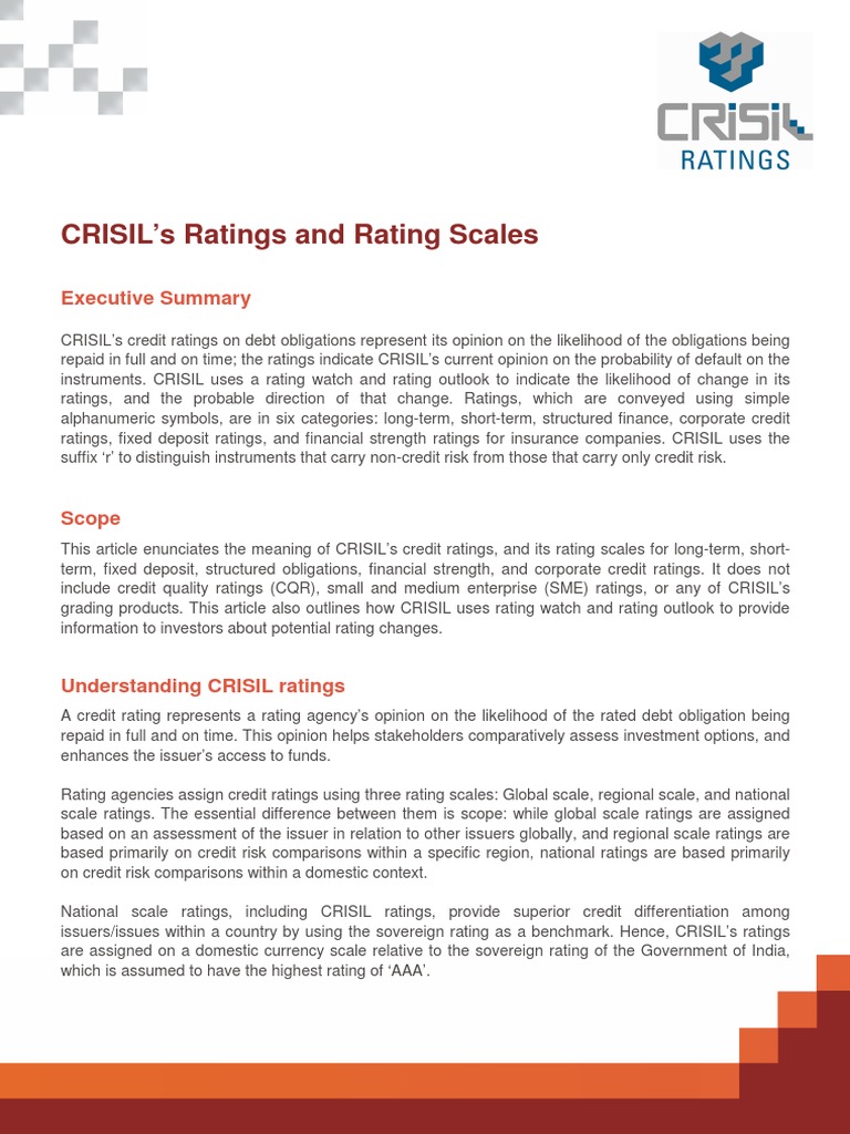 CRISIL Ratings Research Und CRISIL Ratings Rating Scales 2013 ...