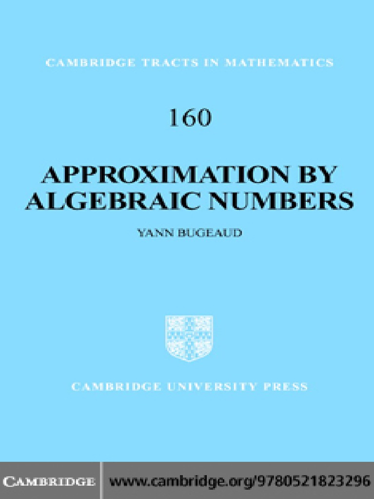 Approximation by Algebraic Numbers PDF | PDF | Real Number | Real Analysis