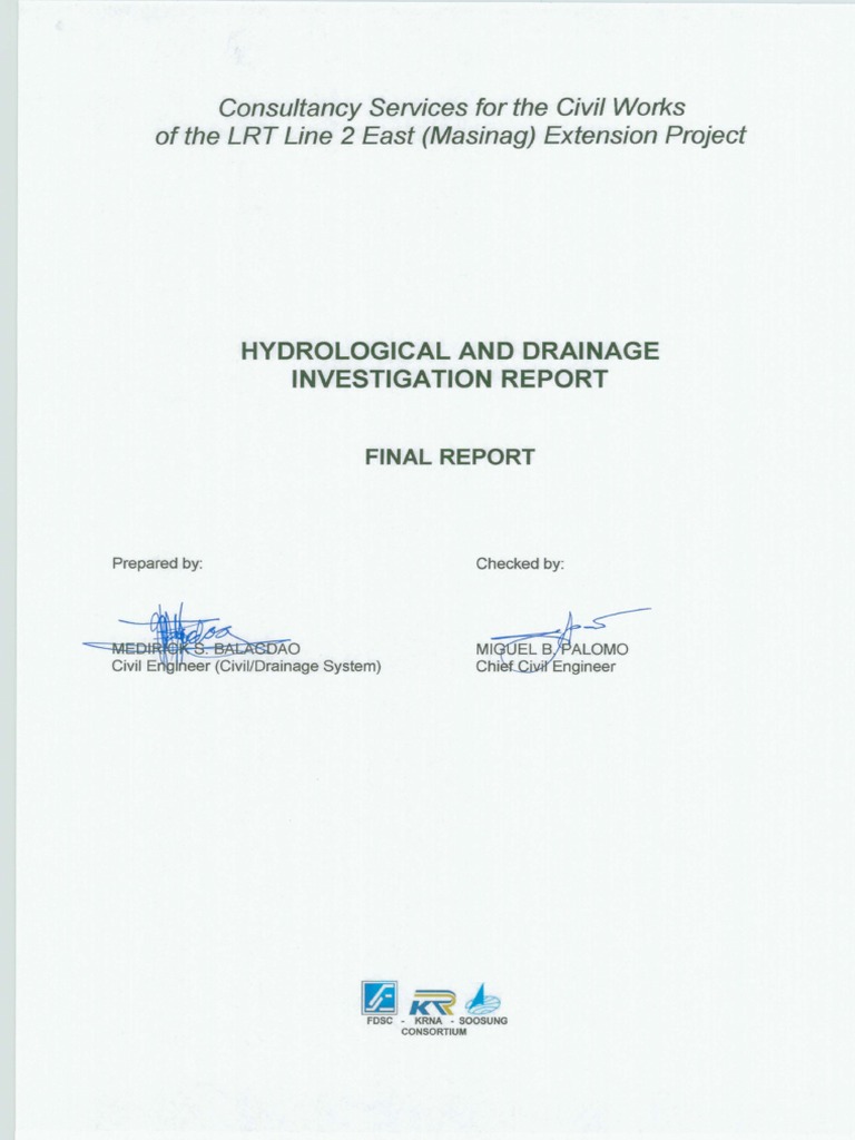 Hydrological and Drainage Investigation Report | Download Free PDF ...