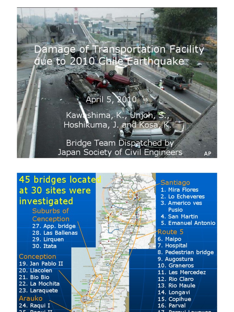 Damage Transportation Facility Due Chile Earthquake | PDF