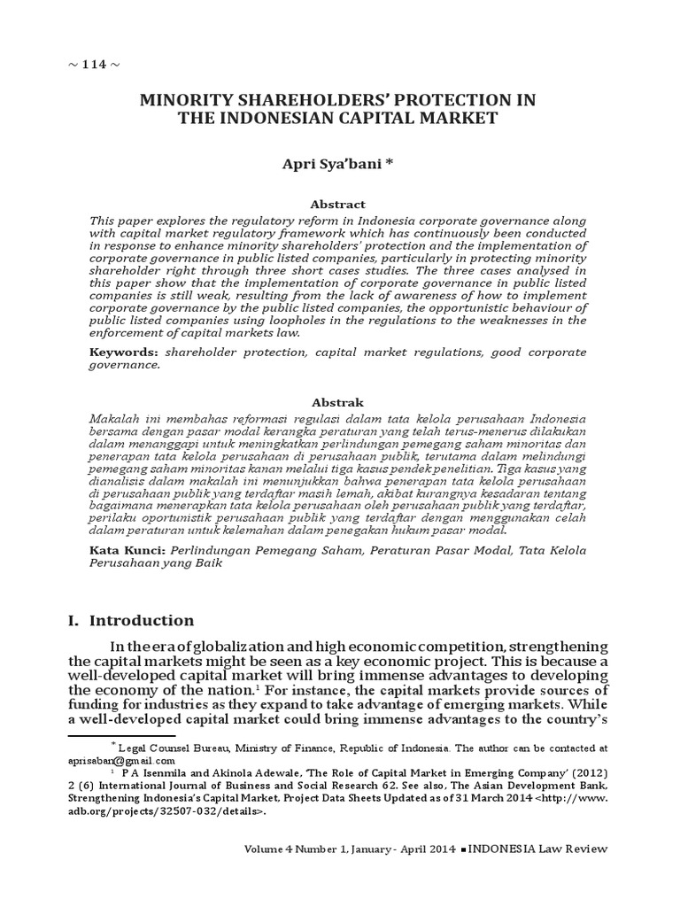 Minority Shareholders Protection (Important) | PDF | Takeover ...
