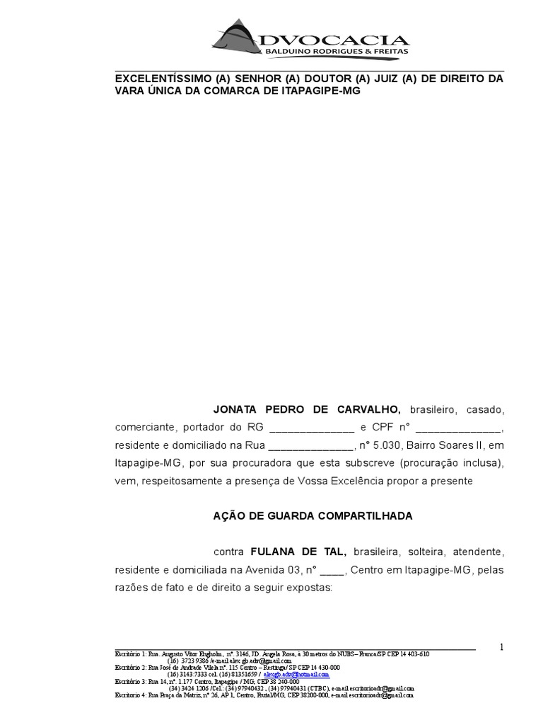 Modelo Guarda Compartilhada | PDF | Bem-estar