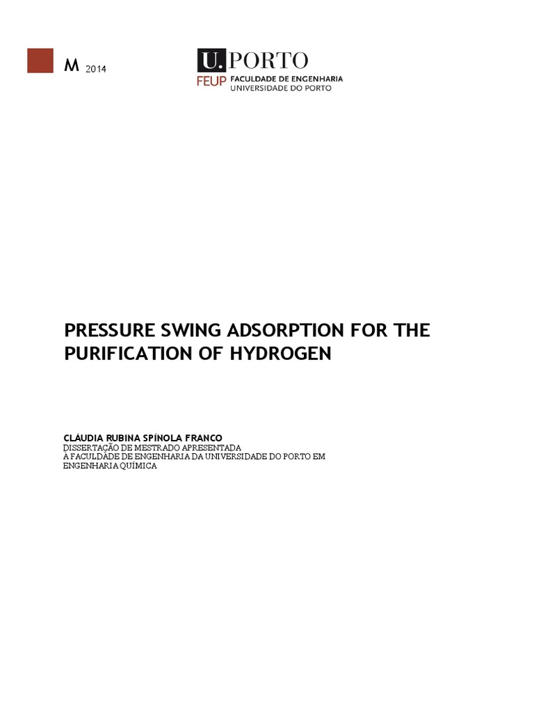 Pressure Swing Adsorption For The Purification of Hydrogen | PDF ...