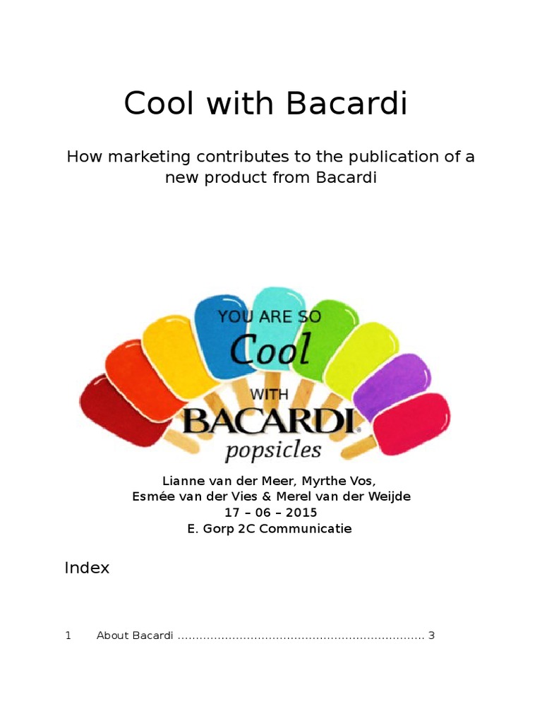 Bacardi Popsicles Marketing Strategy | PDF | Unilever | Brand