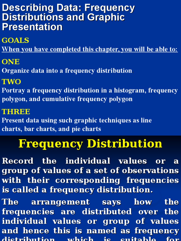 Describing Data-Frequency Distributions and Graphic Presentation | PDF | Histogram | Chart