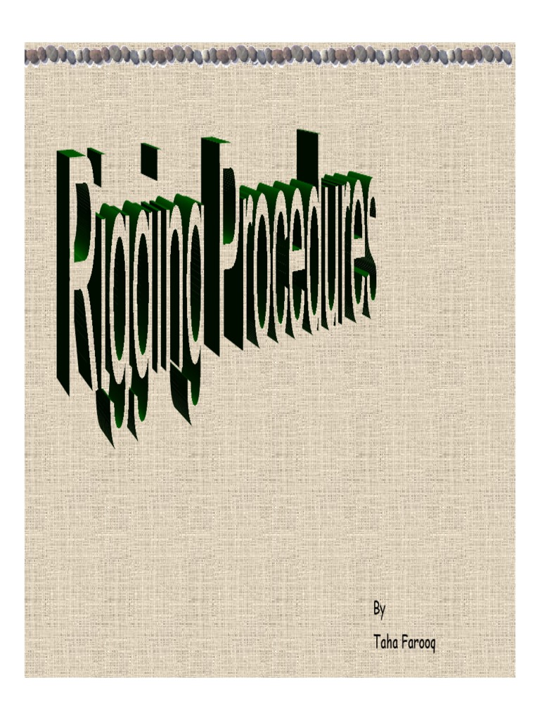 Rigging Pdf Rope Crane Machine