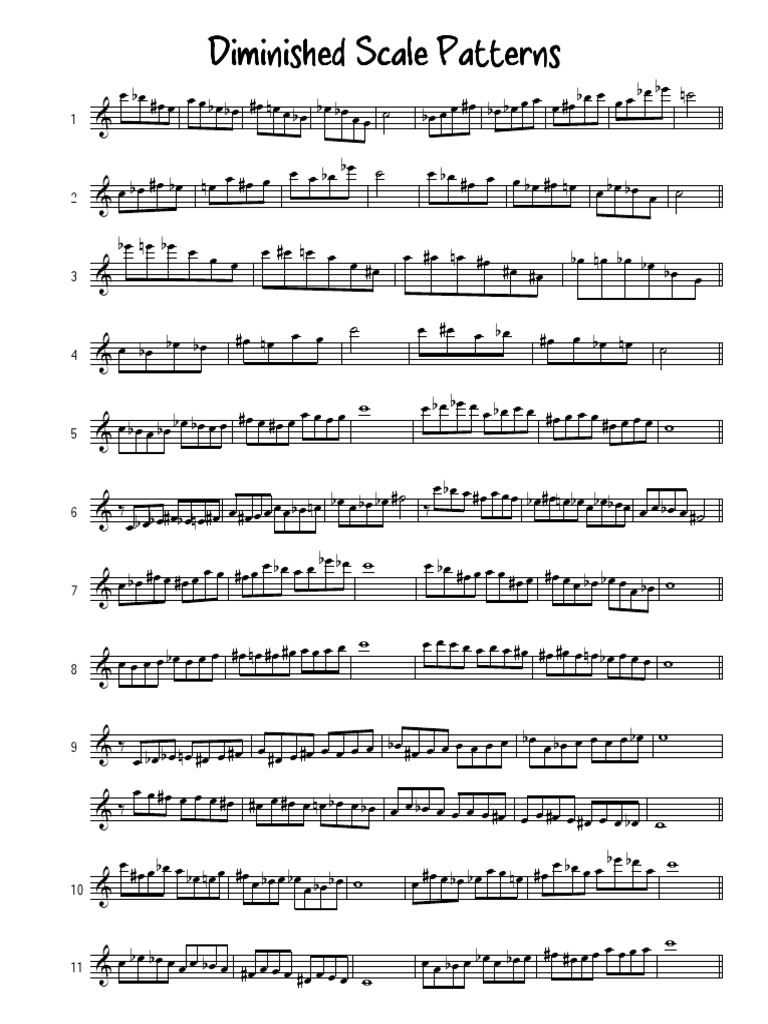 Diminished Scale Patterns | PDF
