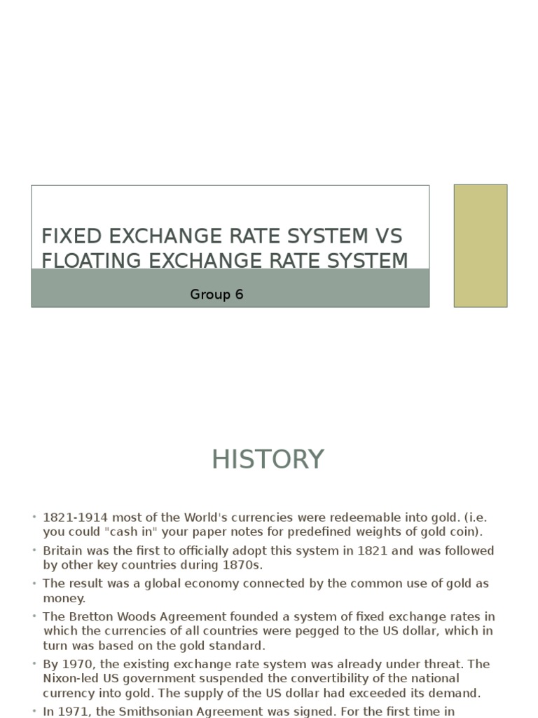 Fixed and Floating Exchange Rate | PDF | Fixed Exchange Rate System ...