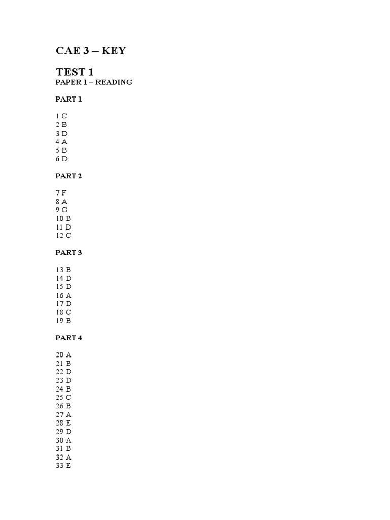 Cae Tests | PDF