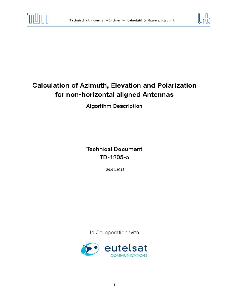 Azimuth Elevation Polarization | PDF | Cartesian Coordinate System ...