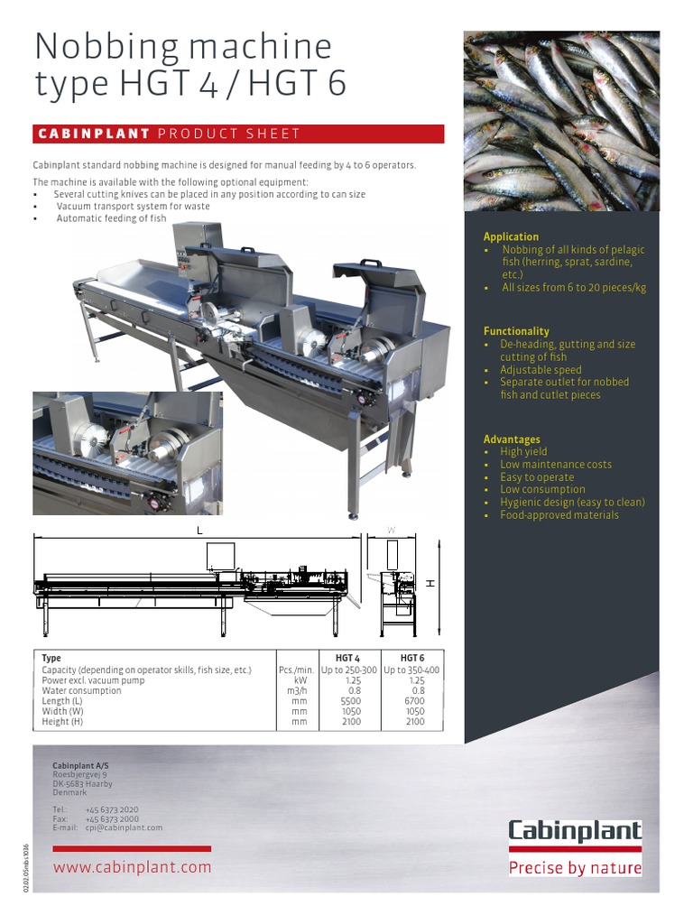 HGT Nobbing Machine for Pelagic Fish | PDF