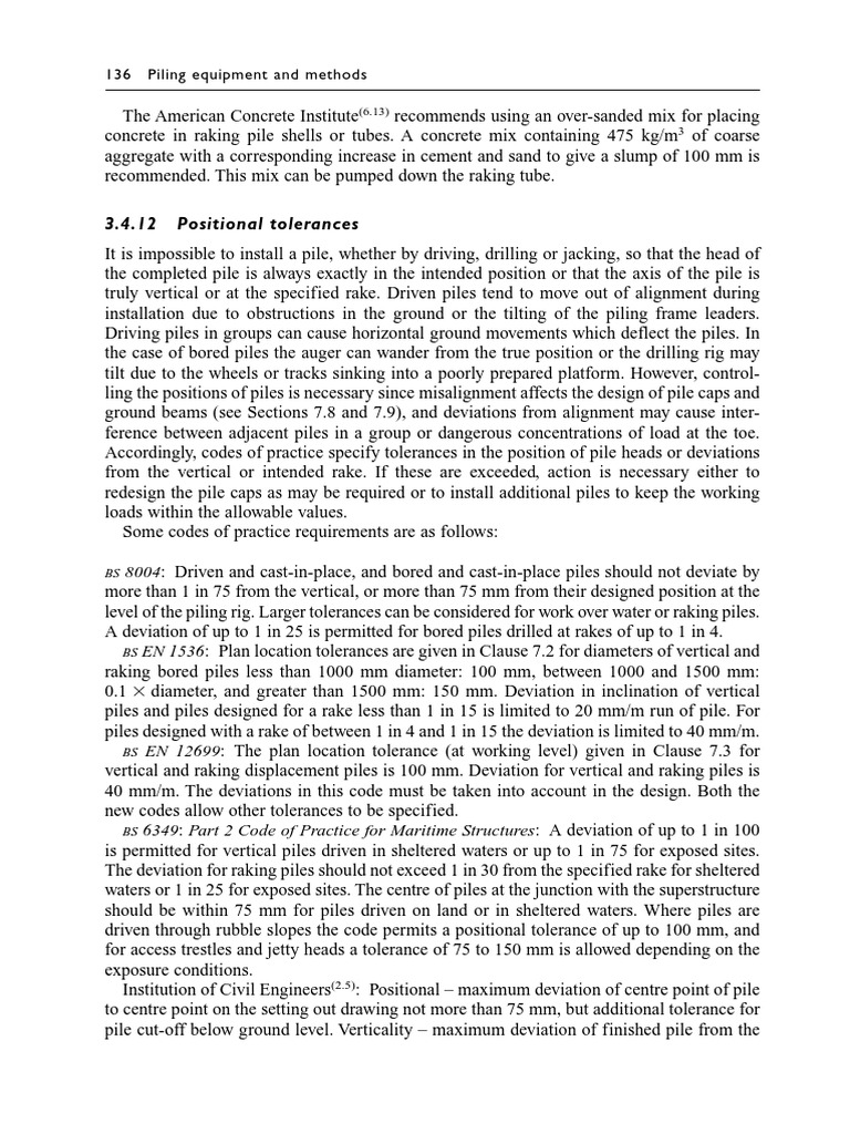 Pile Construction | PDF | Deep Foundation | Engineering Tolerance