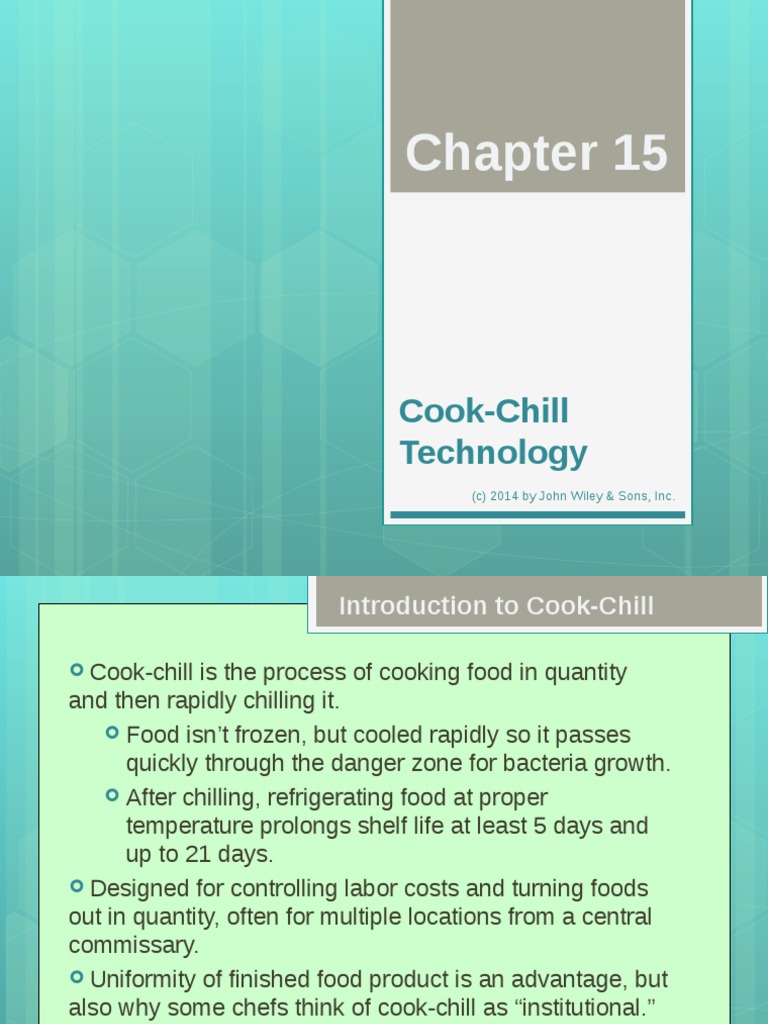 Cook Chill Technology | PDF | Kitchen | Refrigeration