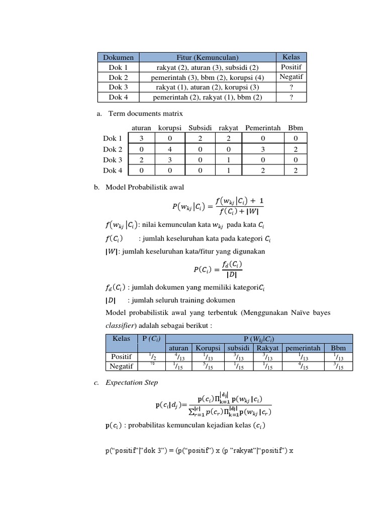 Perhitungan Expectation Maximization | PDF | Metode & Bahan Ajar