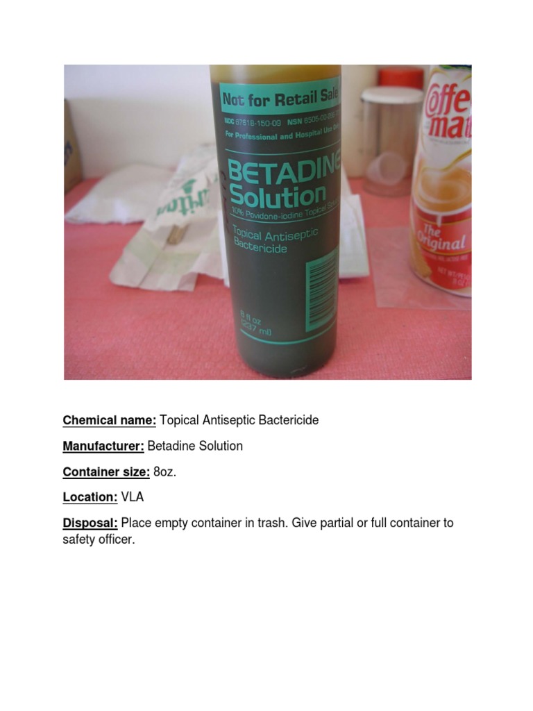 Betadine Solution | Iodine | Water