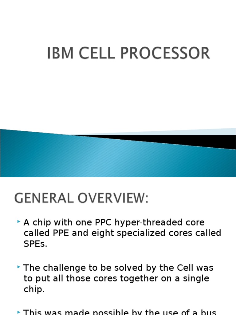 Ibm Cell Processor | PDF | Central Processing Unit | Instruction Set