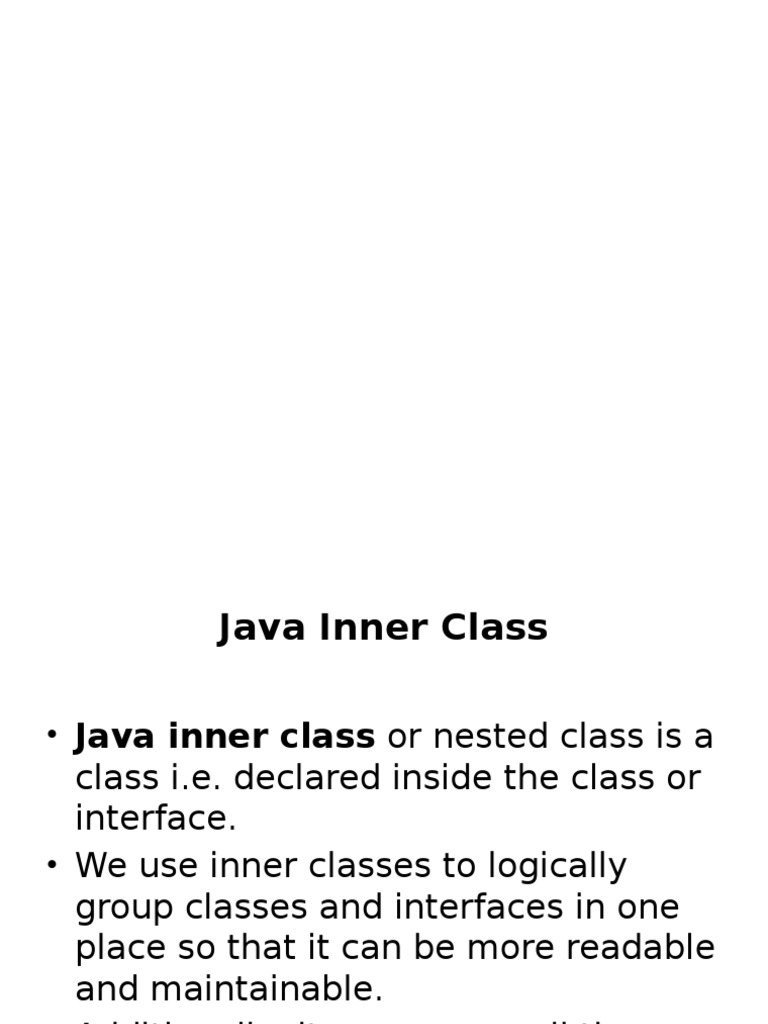 Interfaces And Inner Classes Pdf Class Computer Programming Method Computer Programming