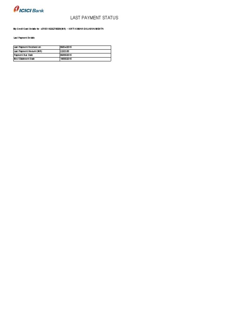 Credit Card Payment Summary | PDF | Payments | Services (Economics)